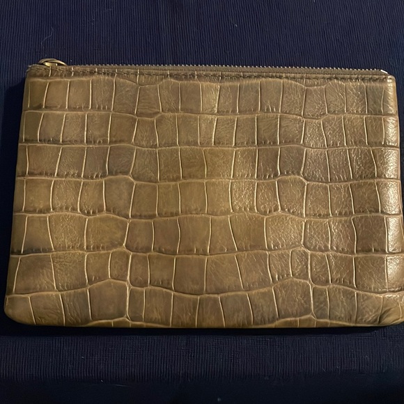 Madewell | Bags | Madewell Leather Croc Print Clutch Pouch | Poshmark